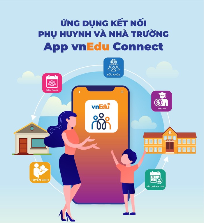 App vnEdu Connect mang lại nhiều tiện ích 4.0 cho nhà trường và phụ ...